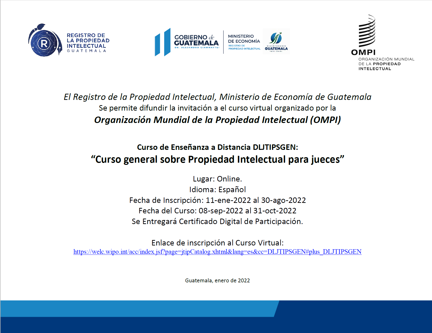 El RPI Invita a participar a todos los jueces al curso de la OMPI ...
