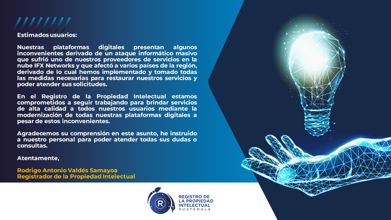 Comunicado 20 de septiembre de 2023 - Registro de la Propiedad Intelectual